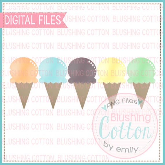 Ice Cream Cones in a Row for Boys unisex watercolor Design | Etsy