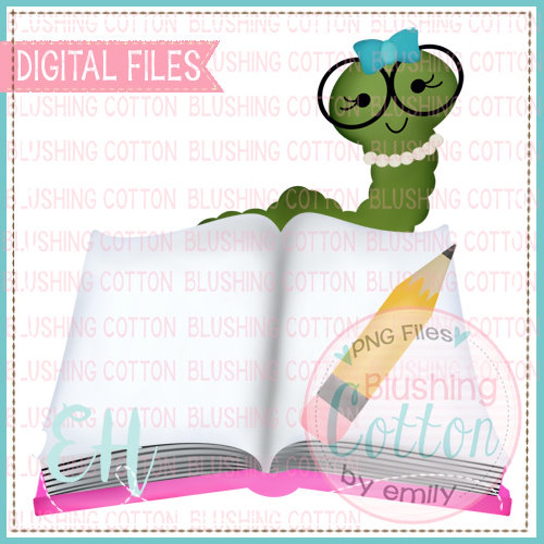 School Girl Backworm With Book Watercolor Design PNG Artwork Digital ...