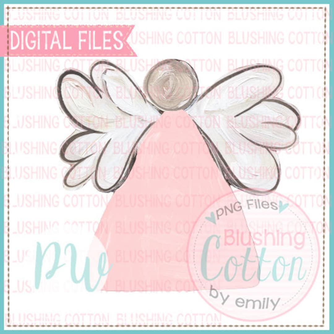 Angel Baby Pink Watercolor PNG Artwork Digital File - for Printing and ...
