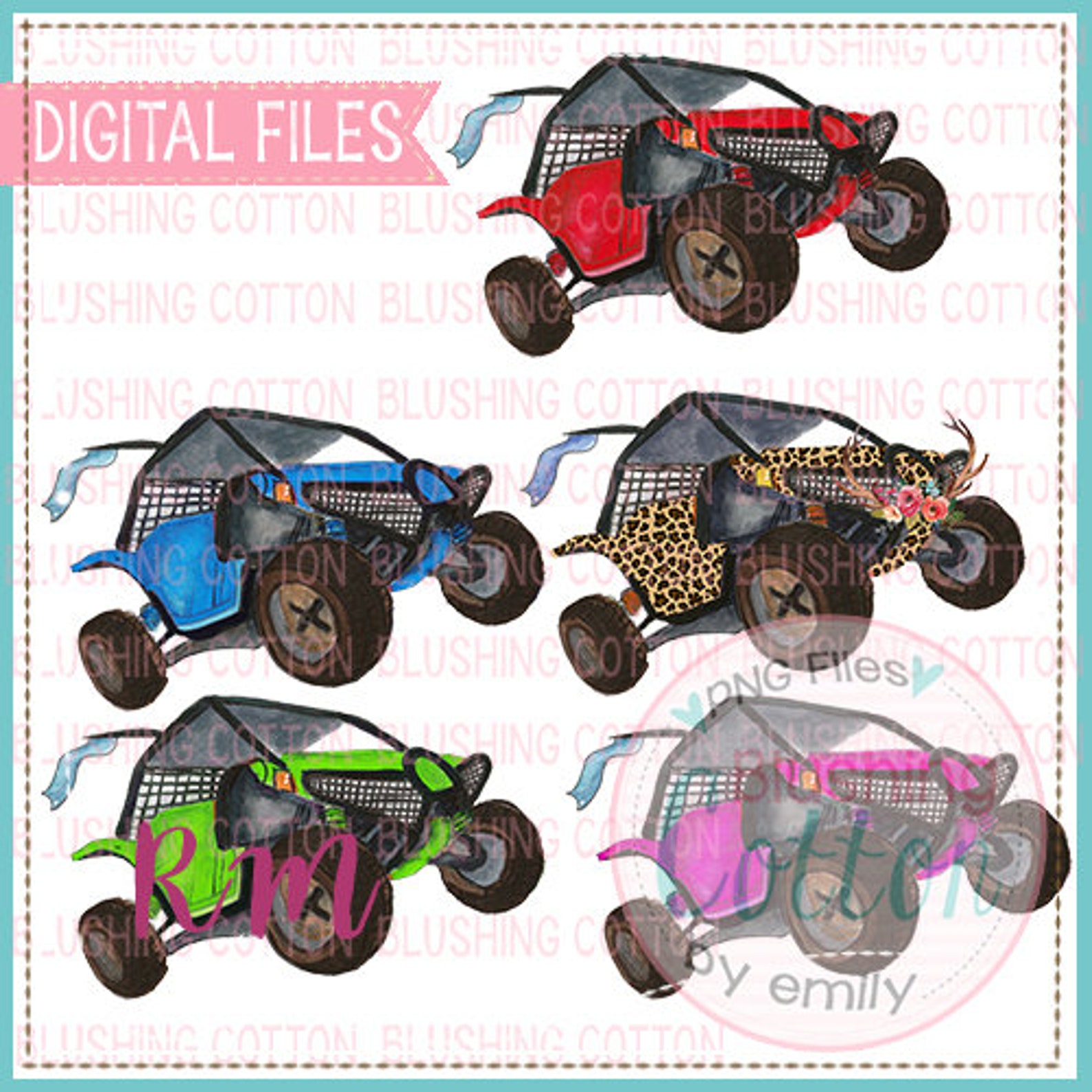 RZR With Flags Set Watercolor PNG Artwork Digital File for - Etsy