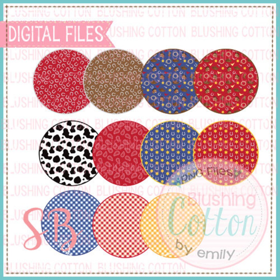 Western Circle Background Set Design PNG Artwork Digital File for ...