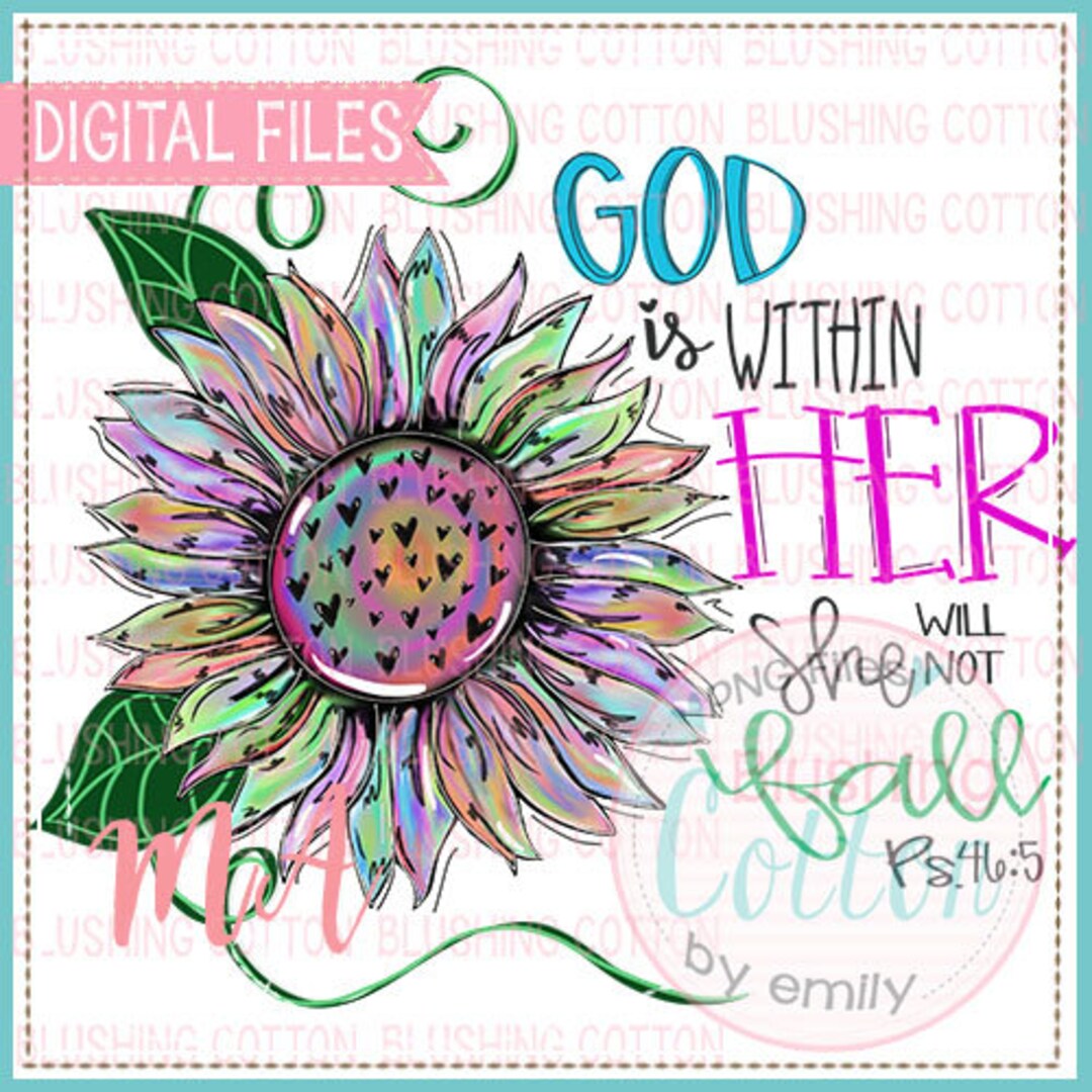 God is Within Her Version 2 Design PNG Artwork Digital File for ...
