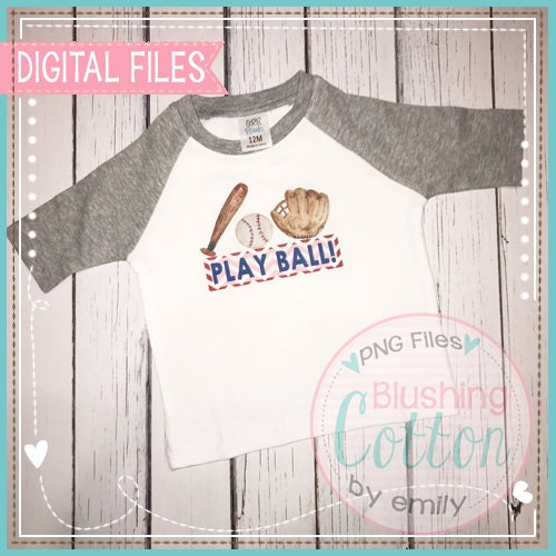 Baseball Trio Chevron Rectangle PNG Watercolor Artwork Digital - Etsy