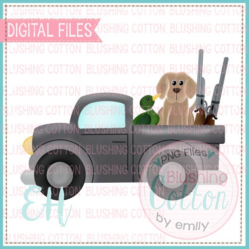 Gray Duck Hunting Truck With Yellow Lab 2 Design PNG Artwork | Etsy
