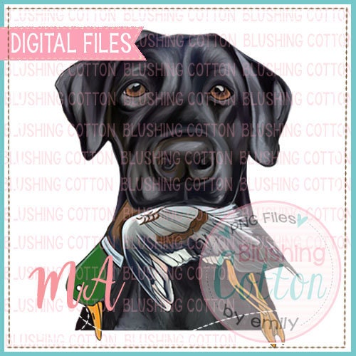 Chocolate Lab Holding Duck With Antlers Design Bcma Etsy