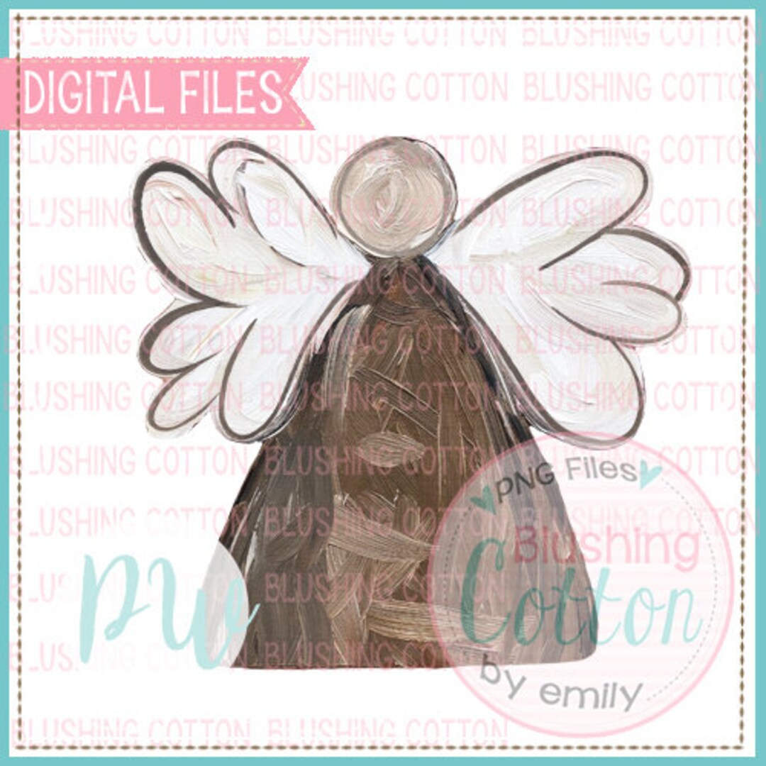 Angel Christmas Neutral Design Watercolor PNG Artwork Digital File ...