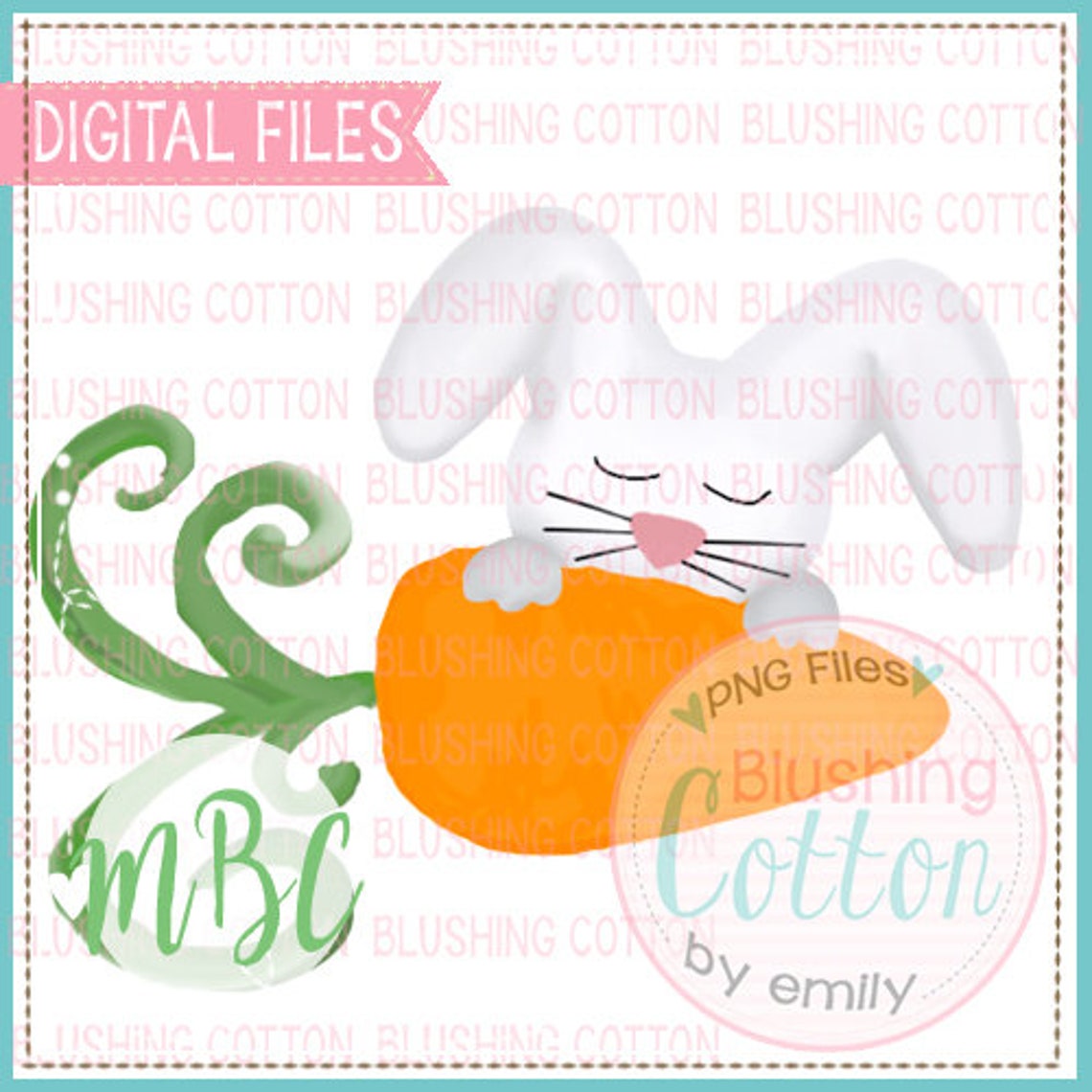 Bunny in Carrot Watercolor PNG Artwork Digital File for - Etsy