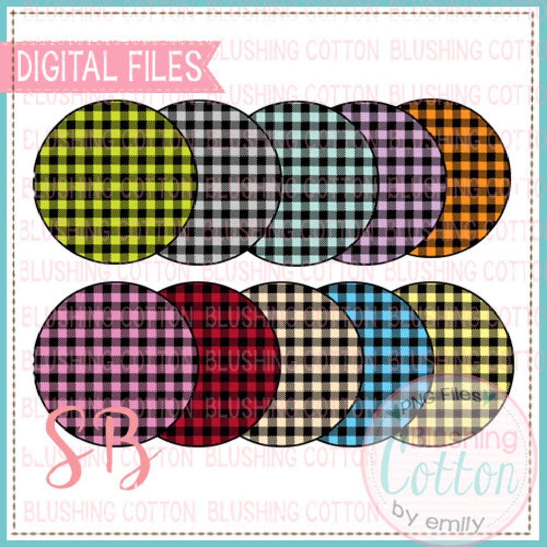 Buffalo Plaid Circle Circle Background Set 2 Design Watercolor PNG ...
