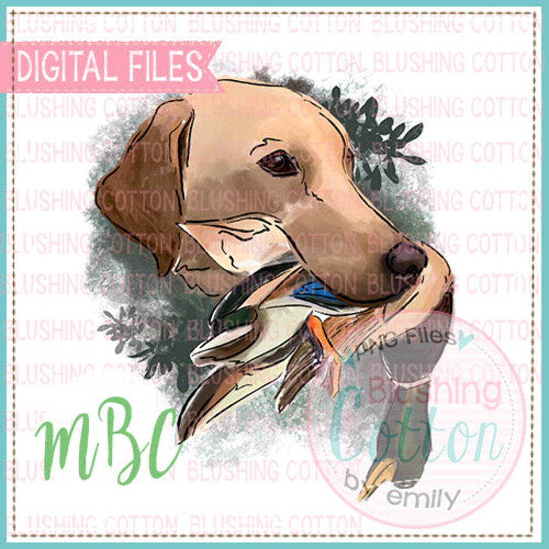 Yellow Lab With Duck Watercolor PNG Design for Crafts and Printing ...