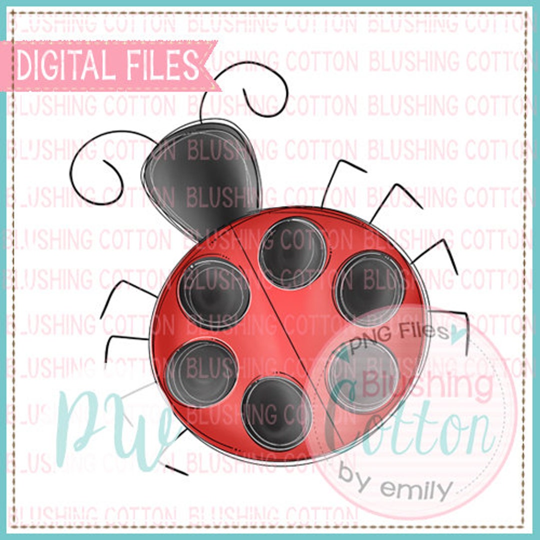 Ladybug Watercolor PNG Artwork Digital File for Printing and Other ...