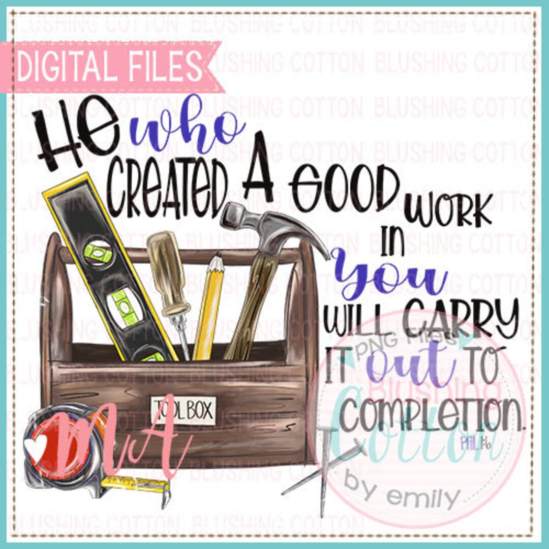 Tool Box With Tools and Scripture Design BCMA - Etsy