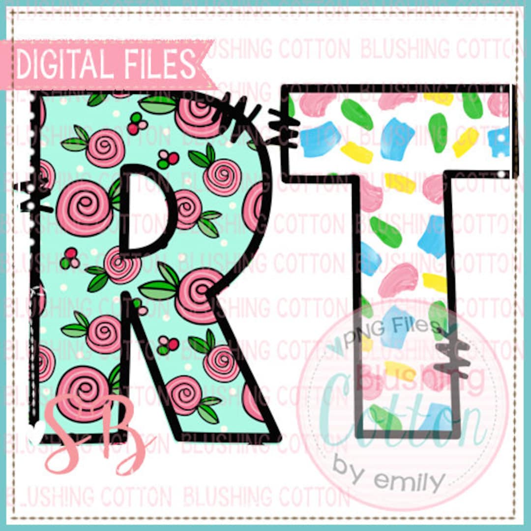 RT Doodle Wordart Watercolor Design PNG Artwork Digital File - for ...