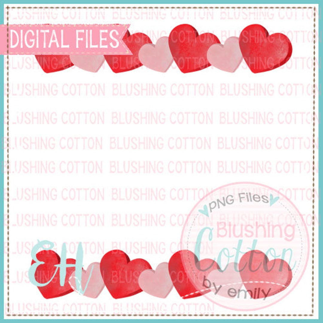 Sweetheart Frame PNG Watercolor Design BCEH - Etsy