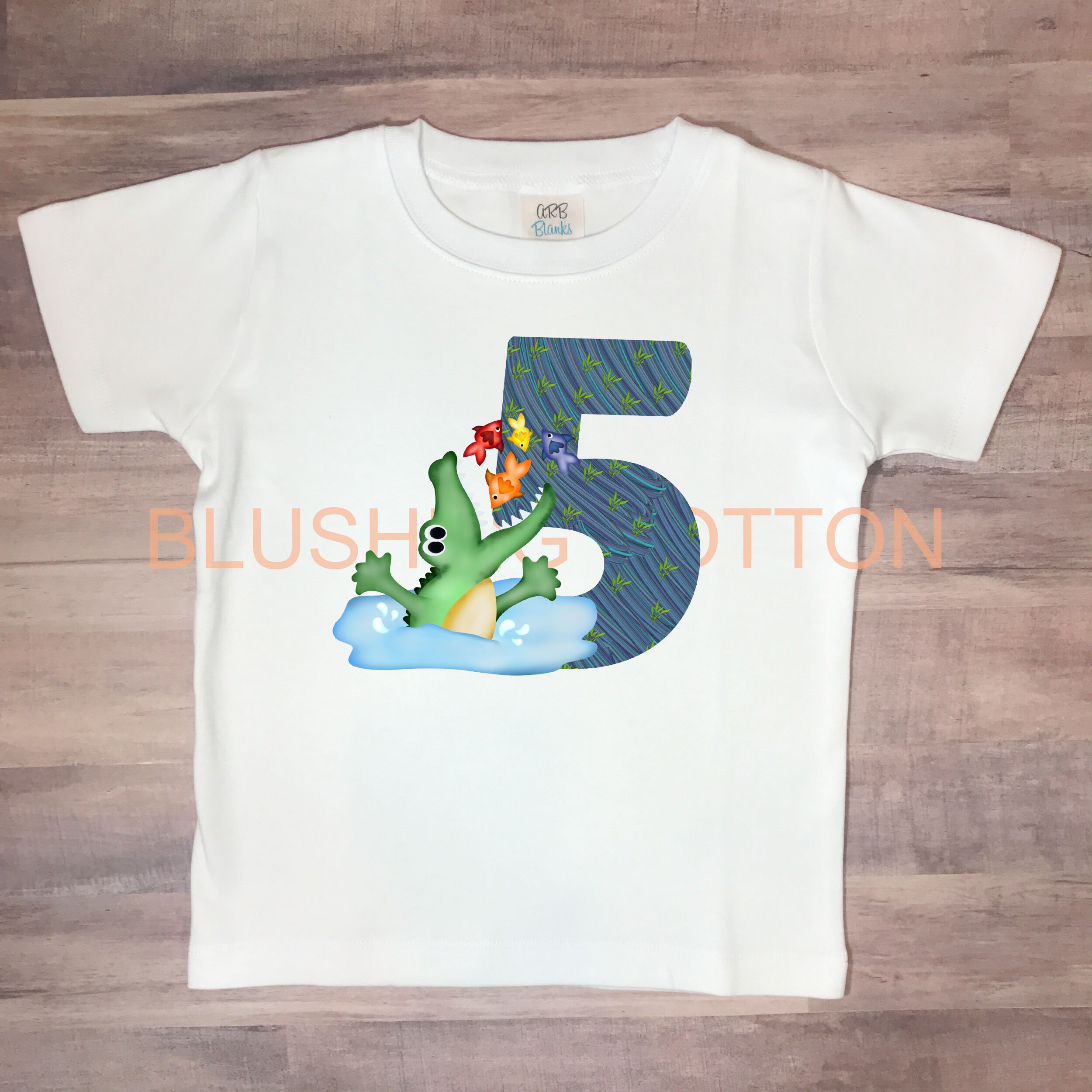 Ocean Water With Jumping Gator Number Bundle Design PNG | Etsy