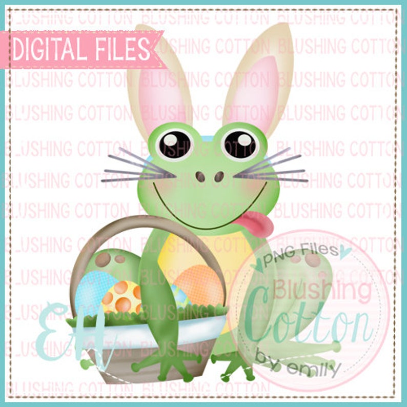 Easter Bunny Frog PNG Artwork Digital File - for Printing and Other ...