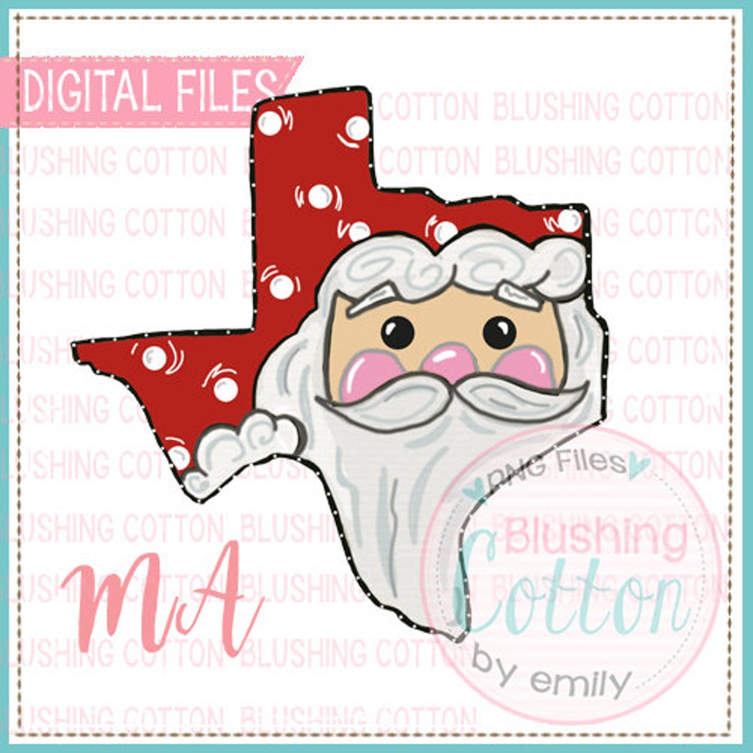 Texas Santa Design PNG Artwork Digital File - for Printing and Other ...