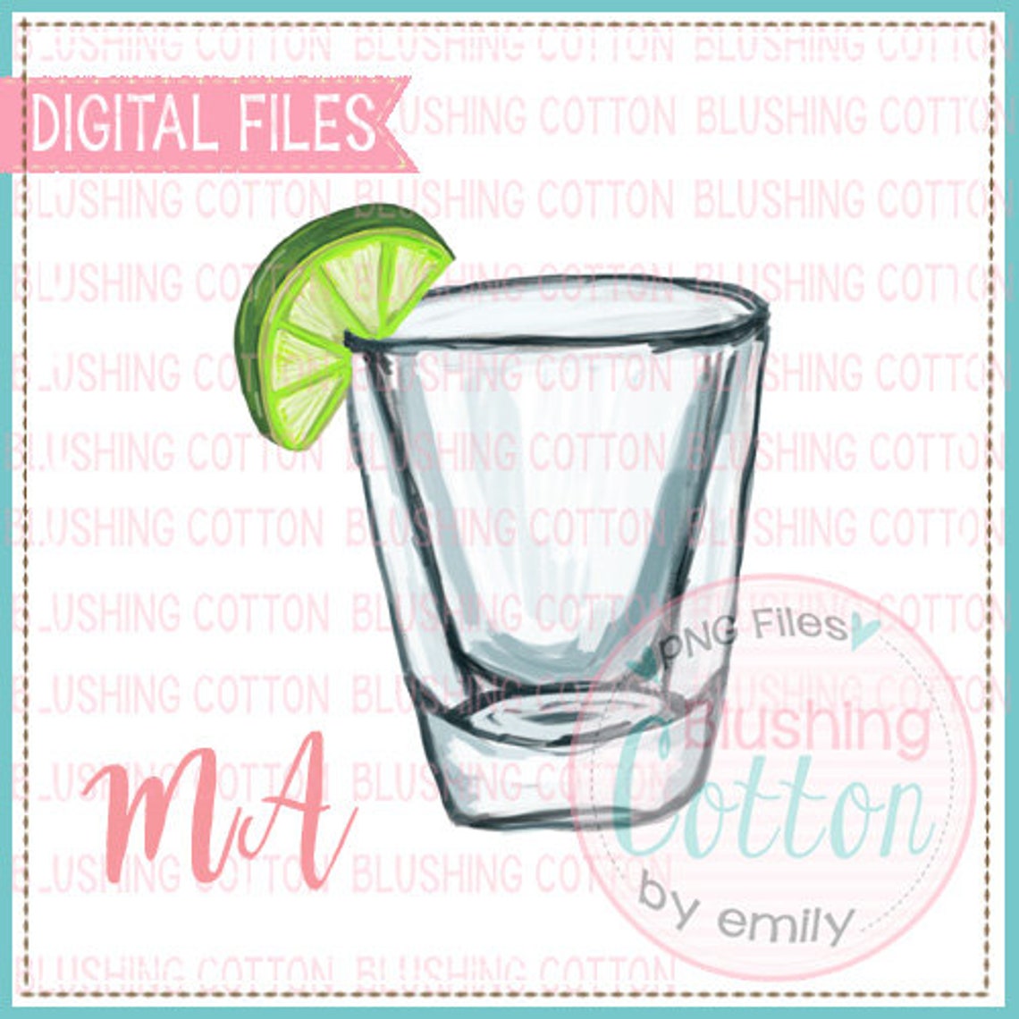 Single Shot Glass With Lime Drink Watercolor PNG Artwork - Etsy