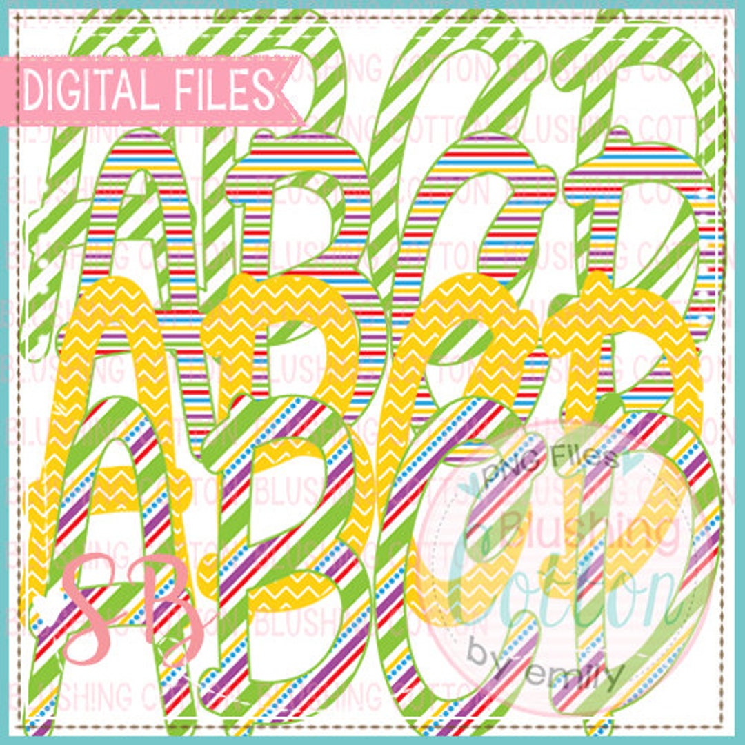 Party Alpha Set 2 Alpha Set Design Watercolor PNG Artwork Digital File ...