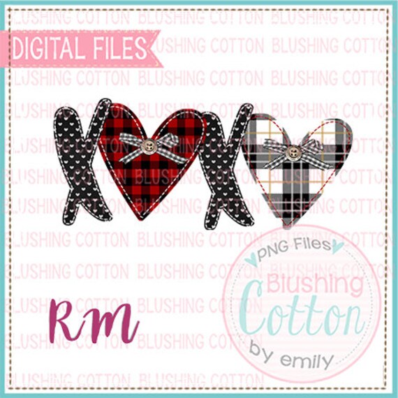 Patchwork Word XOXO Watercolor Design PNG Artwork Digital File | Etsy