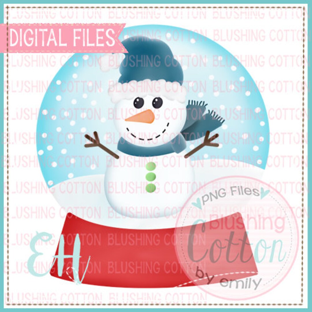 Snow Globe With Winter Snowman Design PNG Artwork Digital File for ...