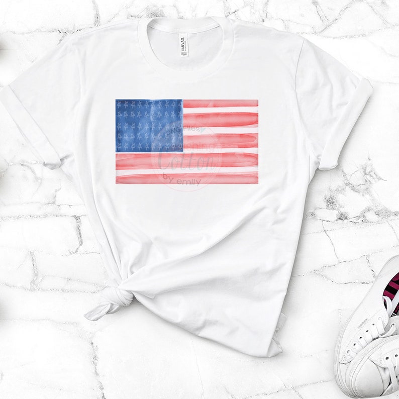 American Flag Handpainted Design PNG Artwork Digital File - Etsy