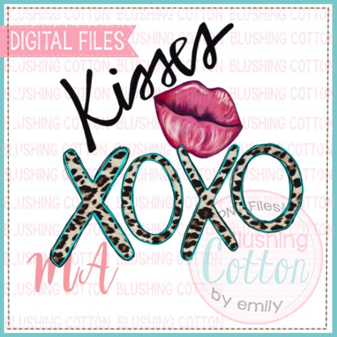 XOXO With Kisses and Lips Design PNG Artwork Digital File - Etsy