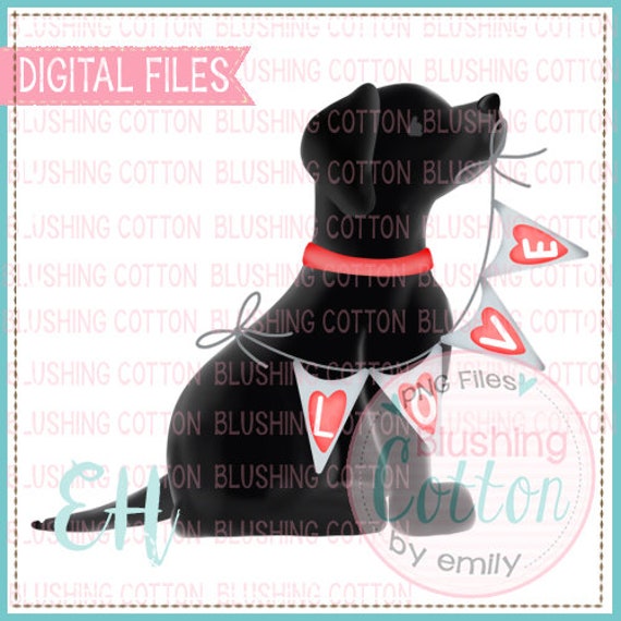 Black Lab With Love Banner Design PNG Artwork Digital File | Etsy