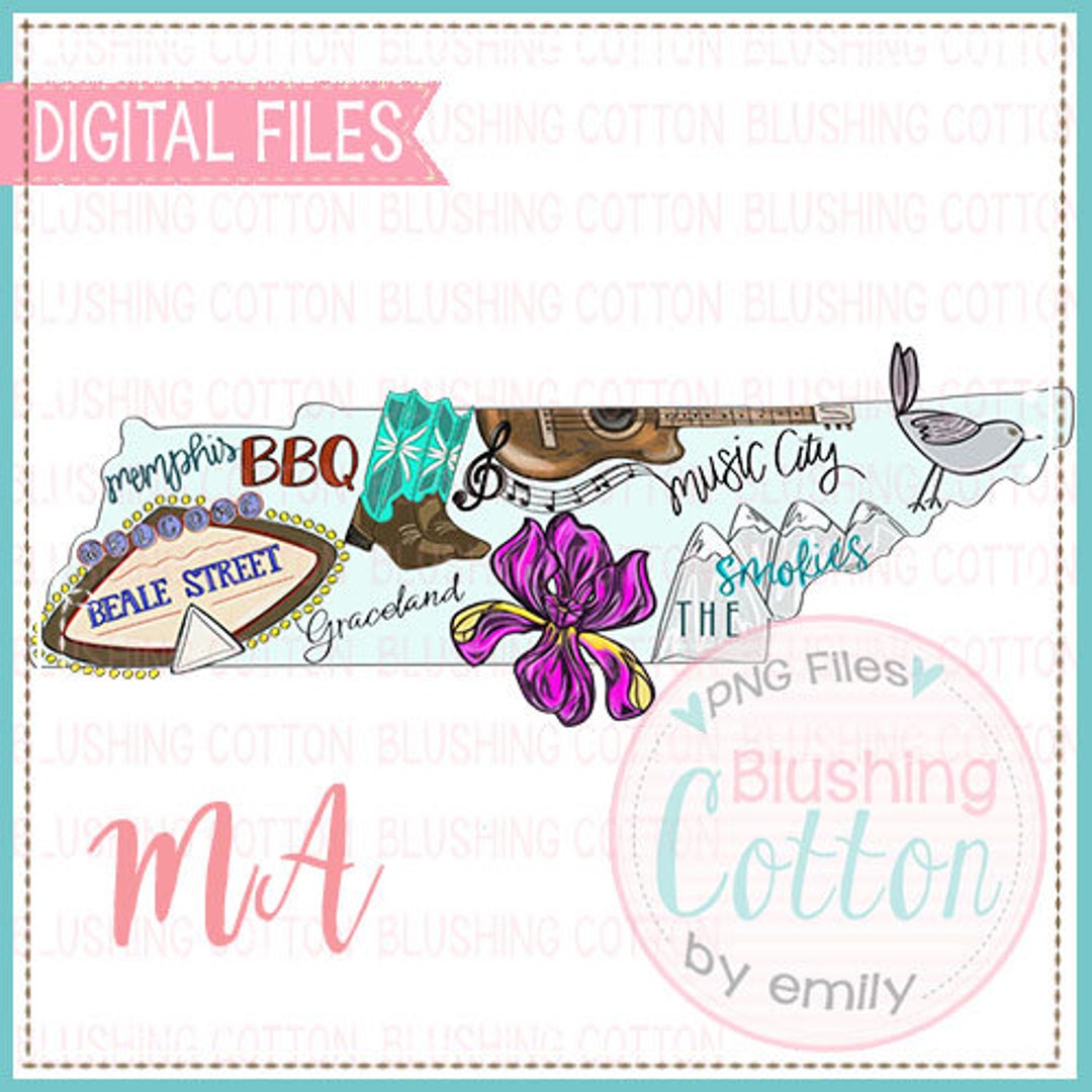 Tennessee Pride Watercolor Design PNG Artwork Digital File for Printing ...