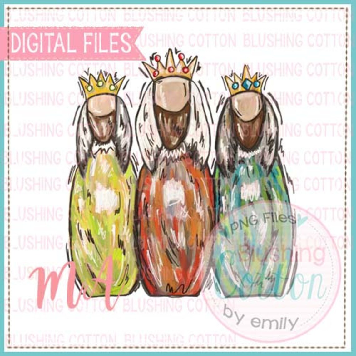 Wise Men Design Watercolor PNG Artwork Digital File - for Printing and ...