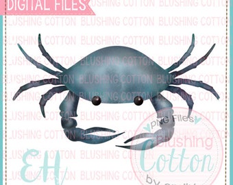 Crawling Blue Crab PNG Watercolor Artwork Digital File for - Etsy