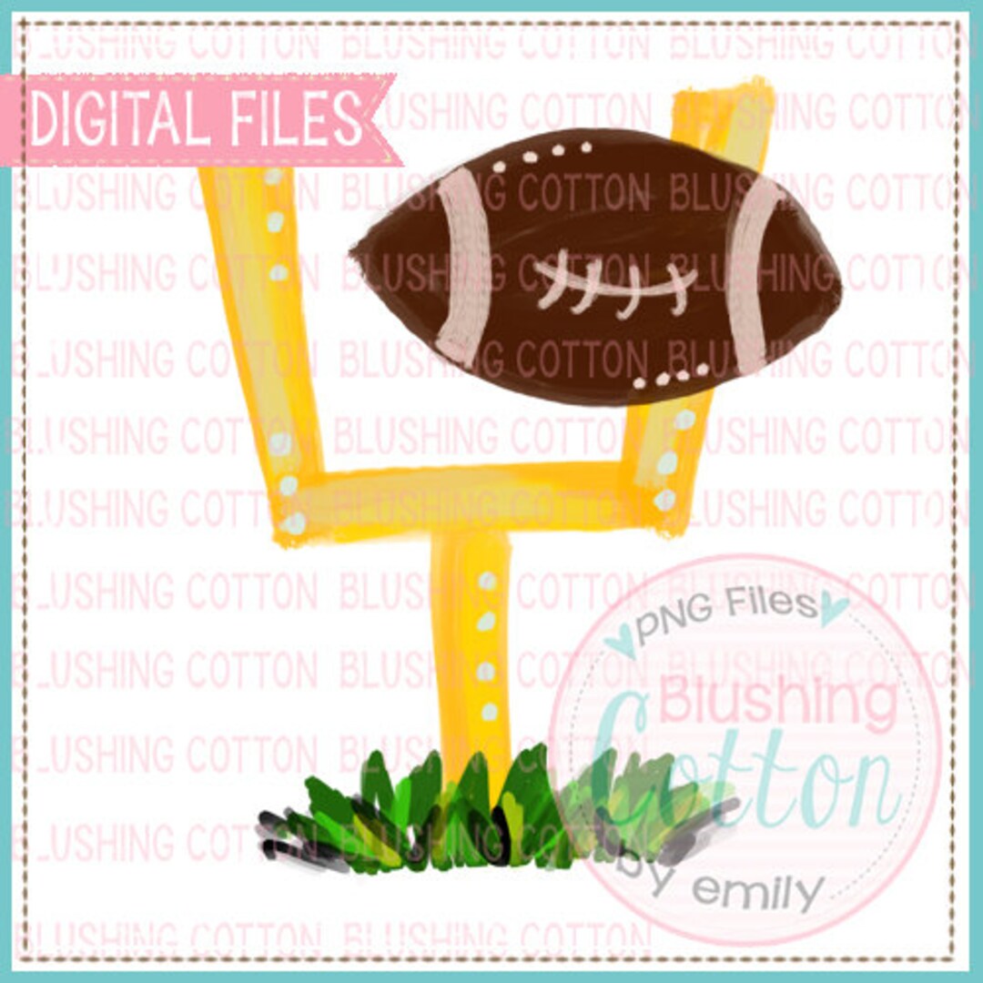 Football Touchdown Watercolor PNG Artwork Digital File for Printing and ...