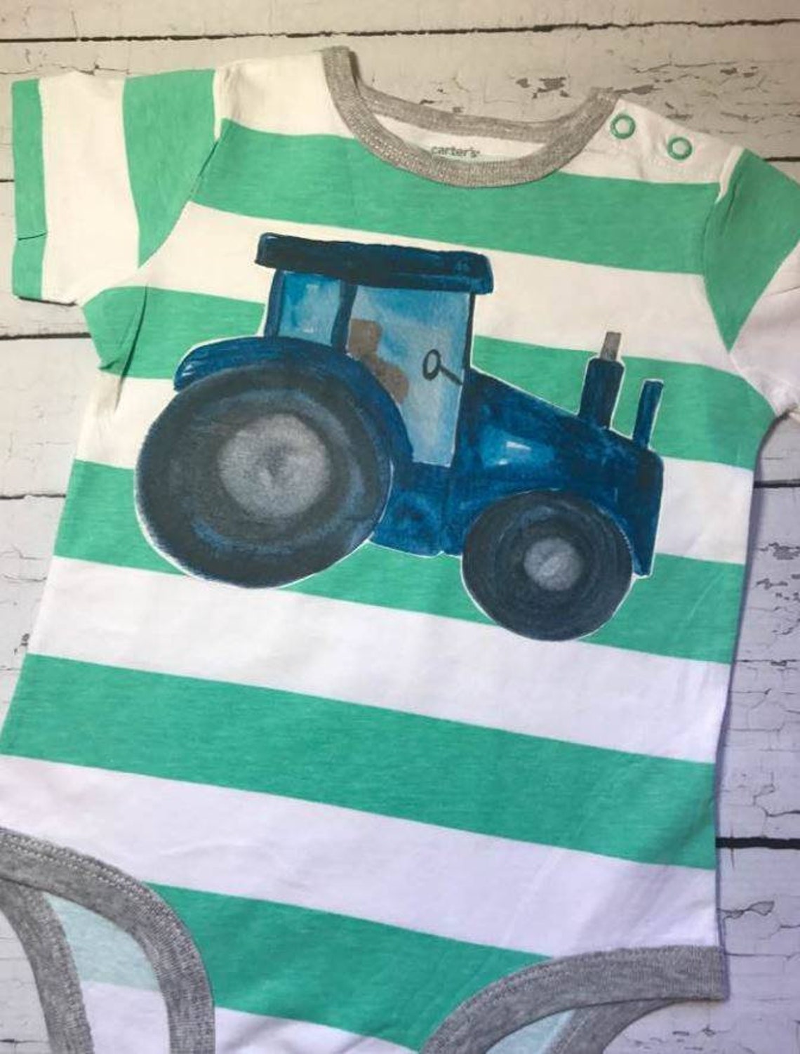 Blue Tractor PNG Watercolor Artwork Digital File for - Etsy