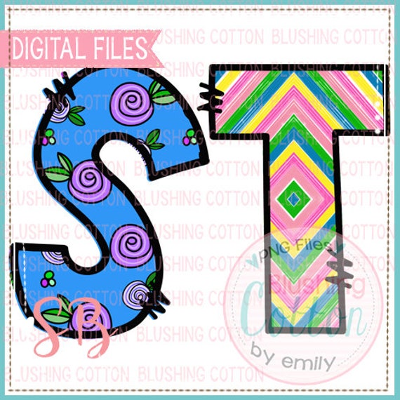 ST Doodle Wordart Watercolor Design PNG Artwork Digital File | Etsy