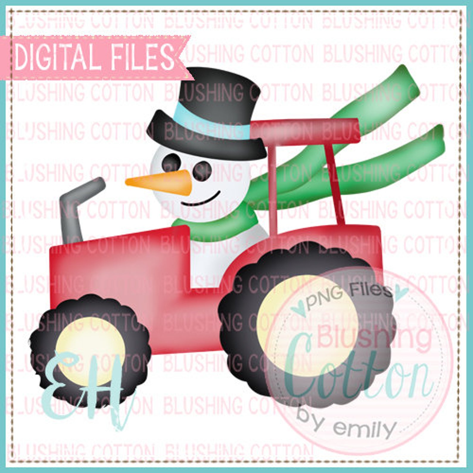 Snowman Driving Tractor Design Digital File for Printing and - Etsy