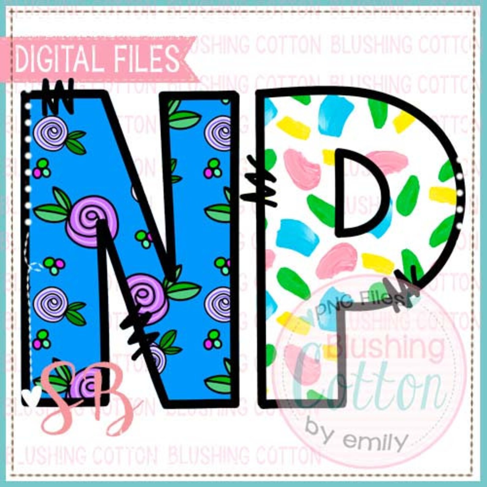 NP Doodle Wordart Watercolor Design PNG Artwork Digital File - Etsy