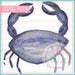 Blue Crab Beach Sea Creature PNG Watercolor Artwork Digital File for ...