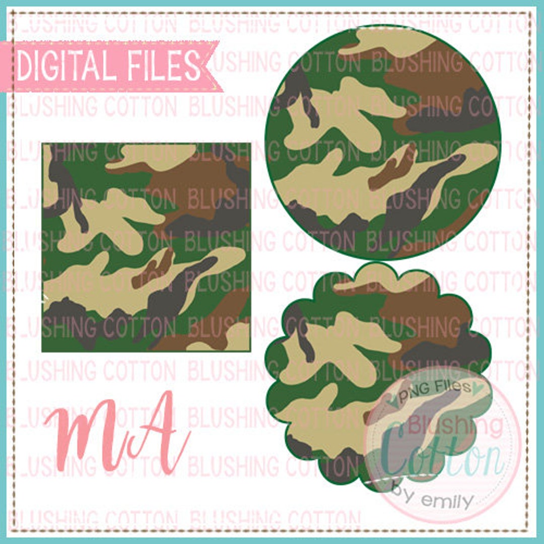 Camo Background Set Design PNG Artwork Digital File for Printing and ...