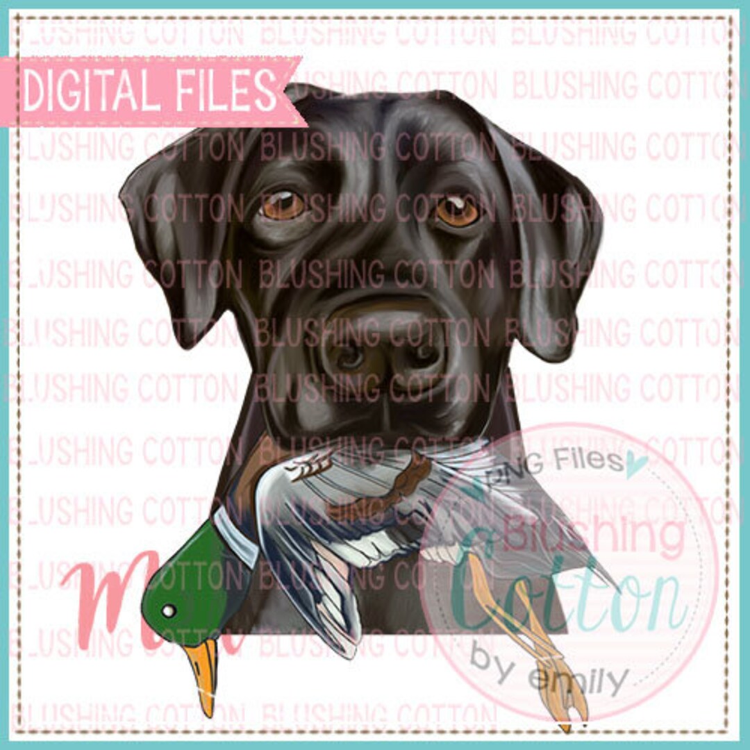 Chocolate Lab Holding Duck Design BCMA - Etsy