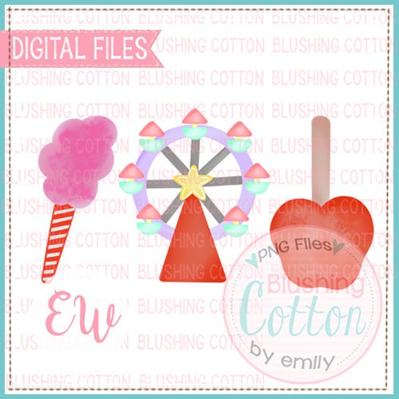 Fair Fun Trio Pink Design Watercolor PNG Artwork Digital File | Etsy