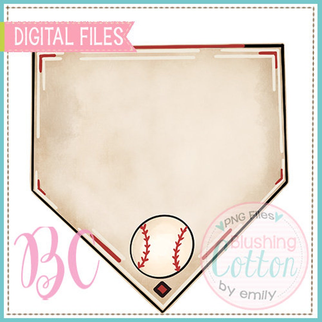 Baseball Home Plate Blank Design PNG Artwork Digital File - for ...