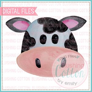 Dairy Cow Face Watercolor Design for Printing and Other Crafts - Etsy