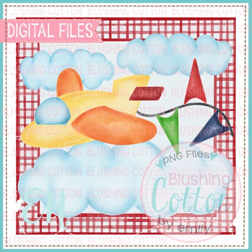 Airplane in Frame Handpainted Design PNG Artwork Digital File - Etsy