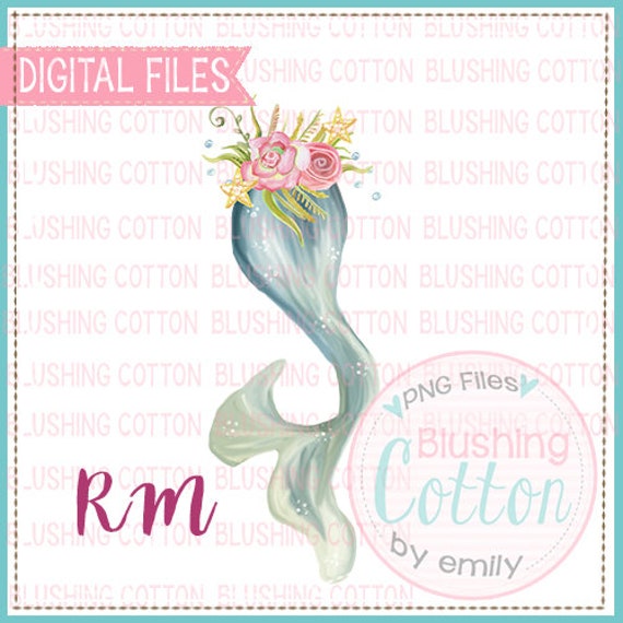 Mermaid Fin Watercolor Design Digital File for Printing and | Etsy