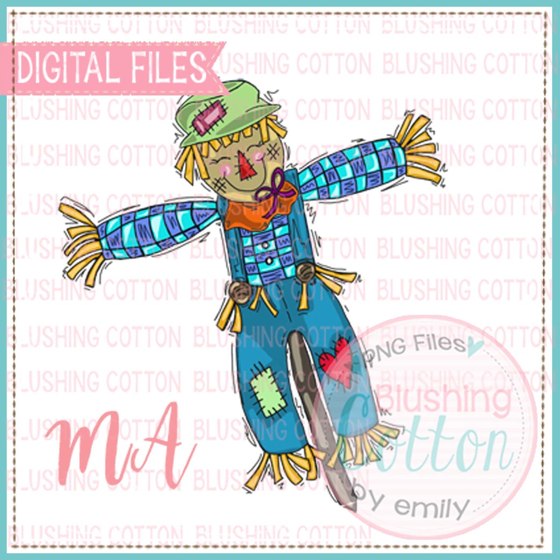 Scarecrow With Lines Design Watercolor PNG Artwork Digital - Etsy