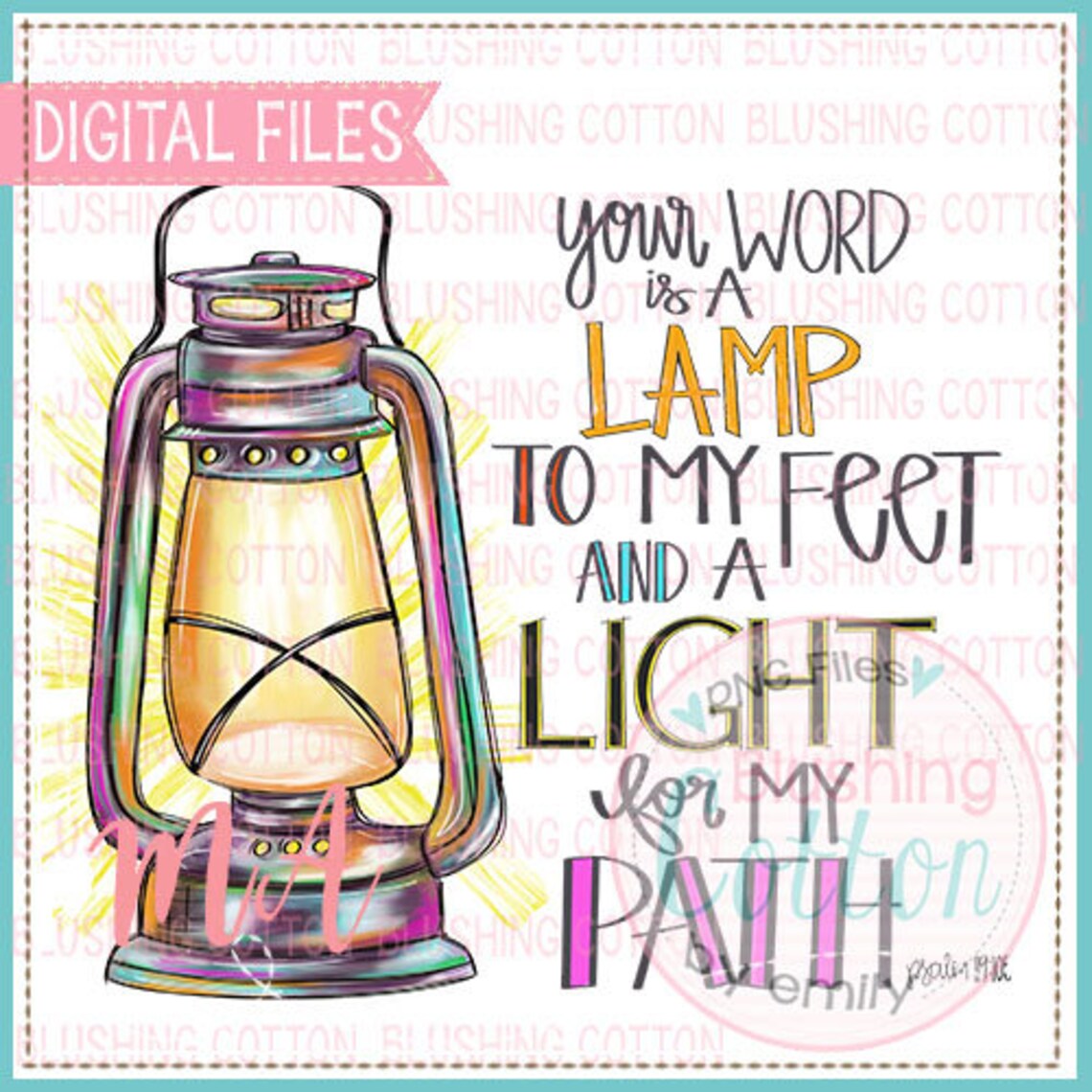 Lamp to My Feet Design PNG Artwork Digital File for Printing - Etsy