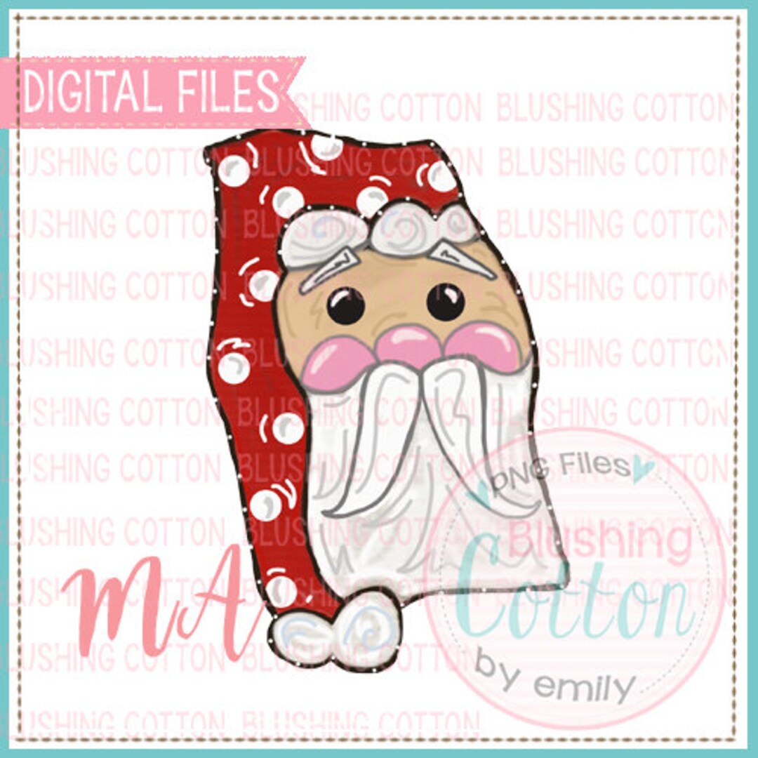 Alabama Santa Design PNG Artwork Digital File - for Printing and Other ...