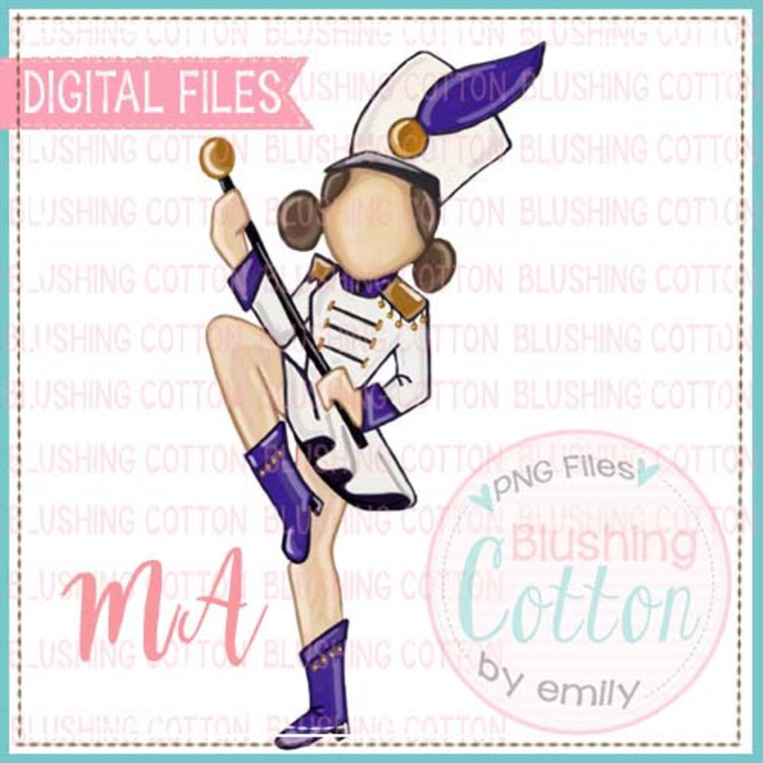 Drum Major Girl Watercolor Design PNG Artwork Digital File - for ...
