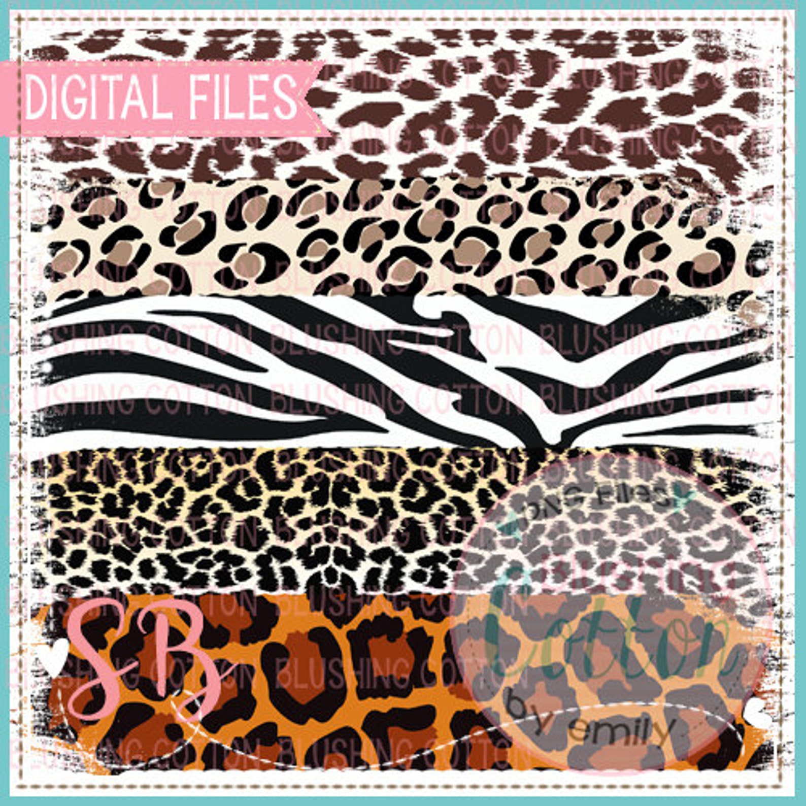 Animal Print Brush Stroke 1 Background watercolor Design PNG | Etsy