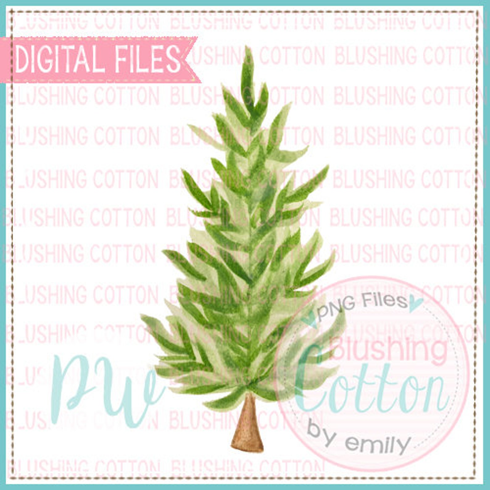Tree Design Watercolor PNG Artwork Digital File for Printing - Etsy