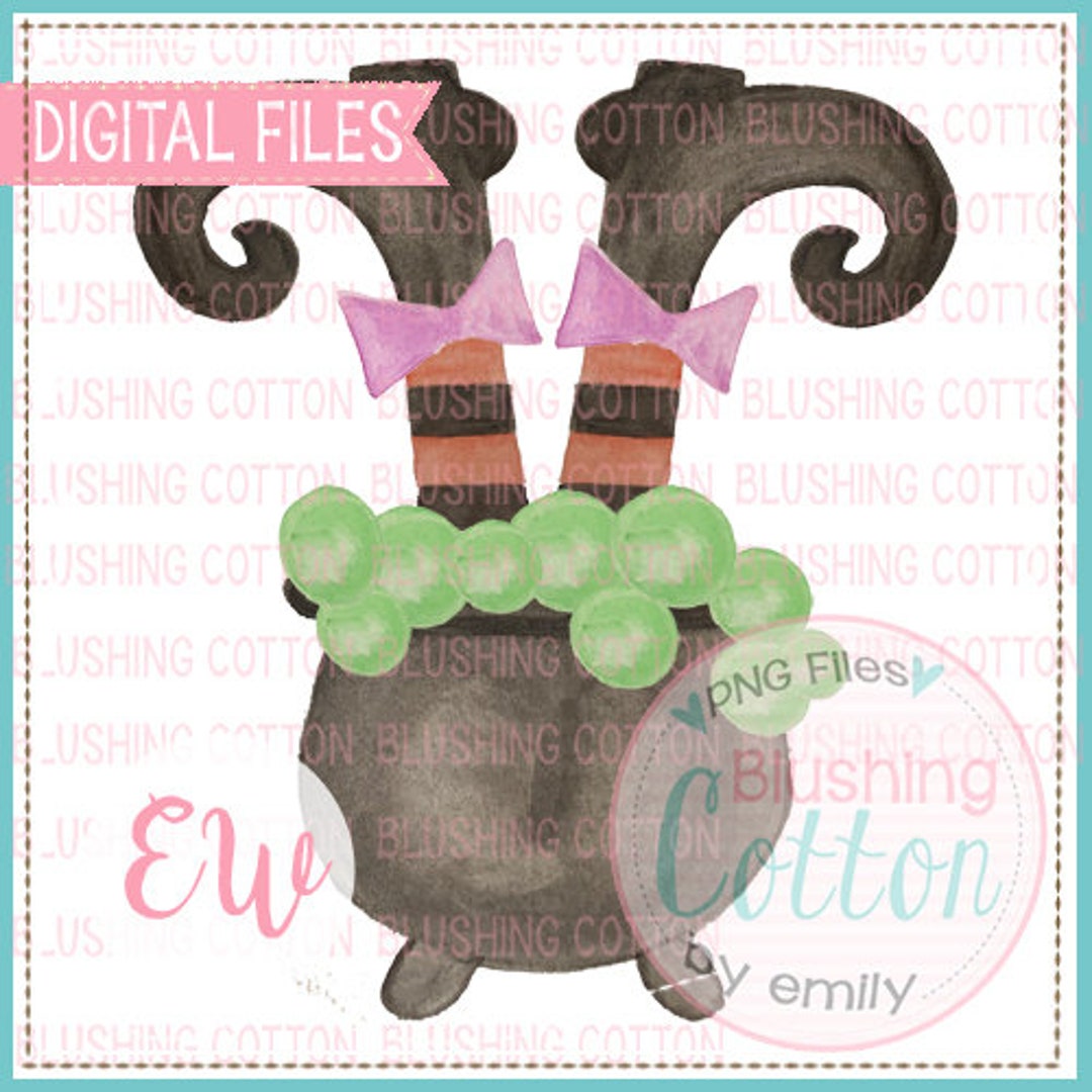Witch Feet Cauldron Watercolor PNG Artwork Digital File for Printing ...